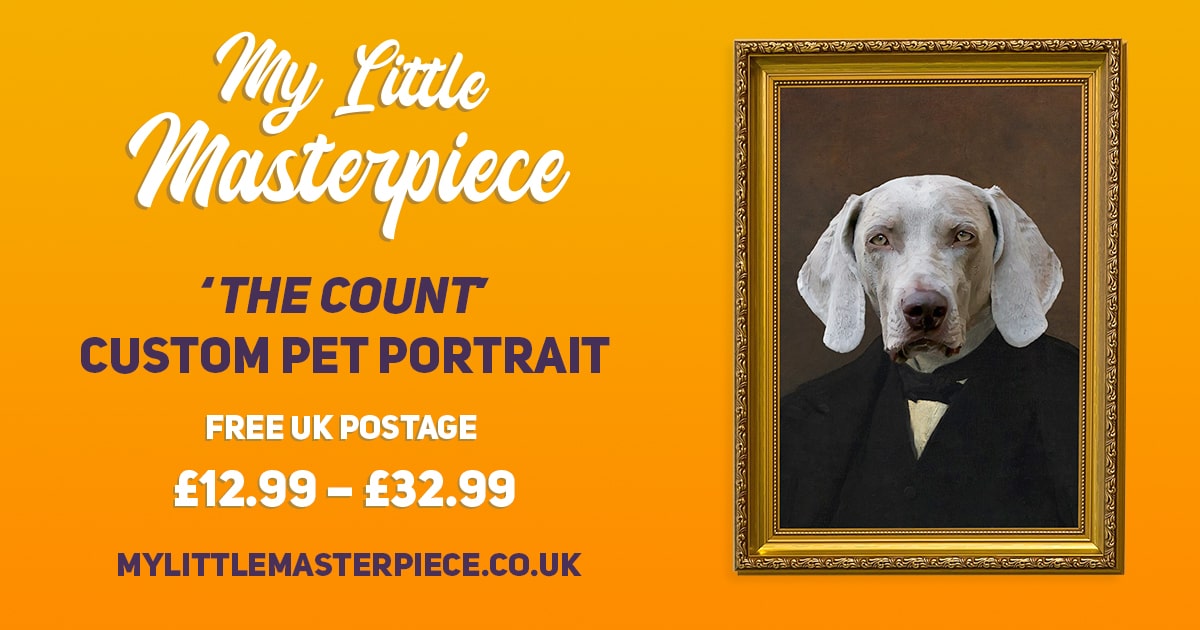 The Count custom pet portrait | My Little Masterpiece